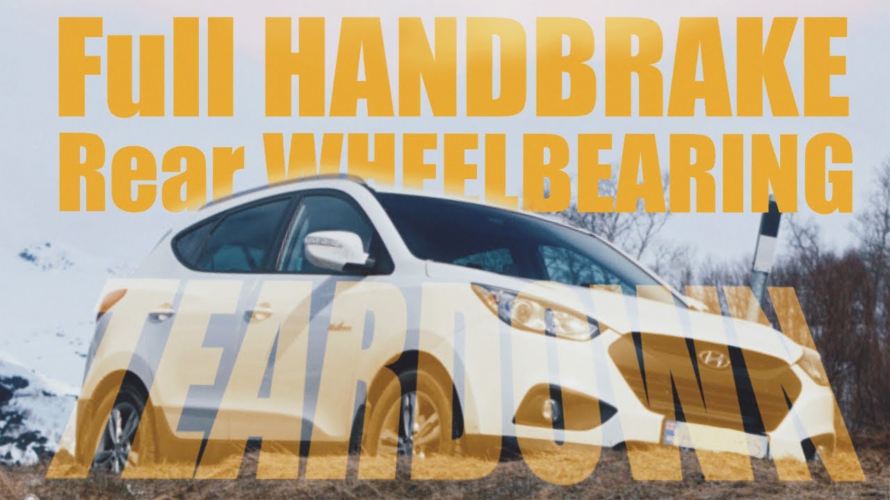 Hyundai ix35 Handbrake and rear wheelbearing teardown - YouTube