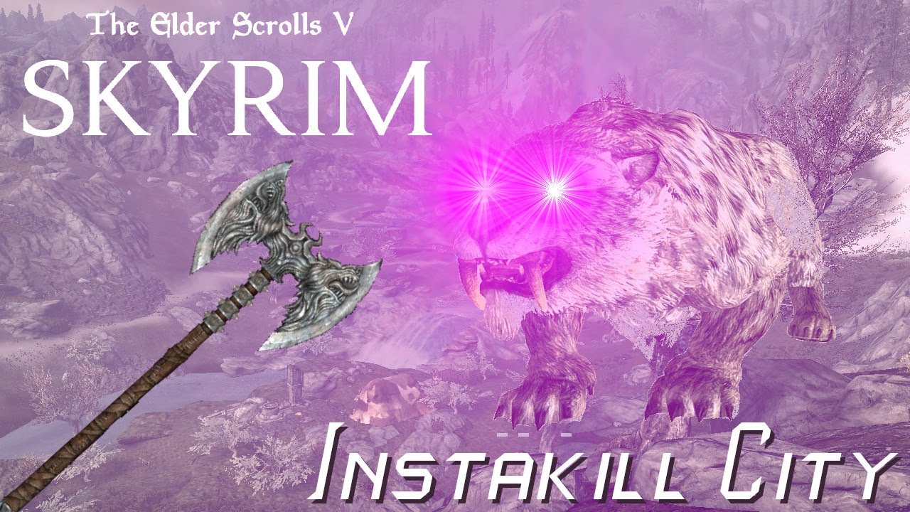 Legendary Skyrim: Instakill City - YouTube