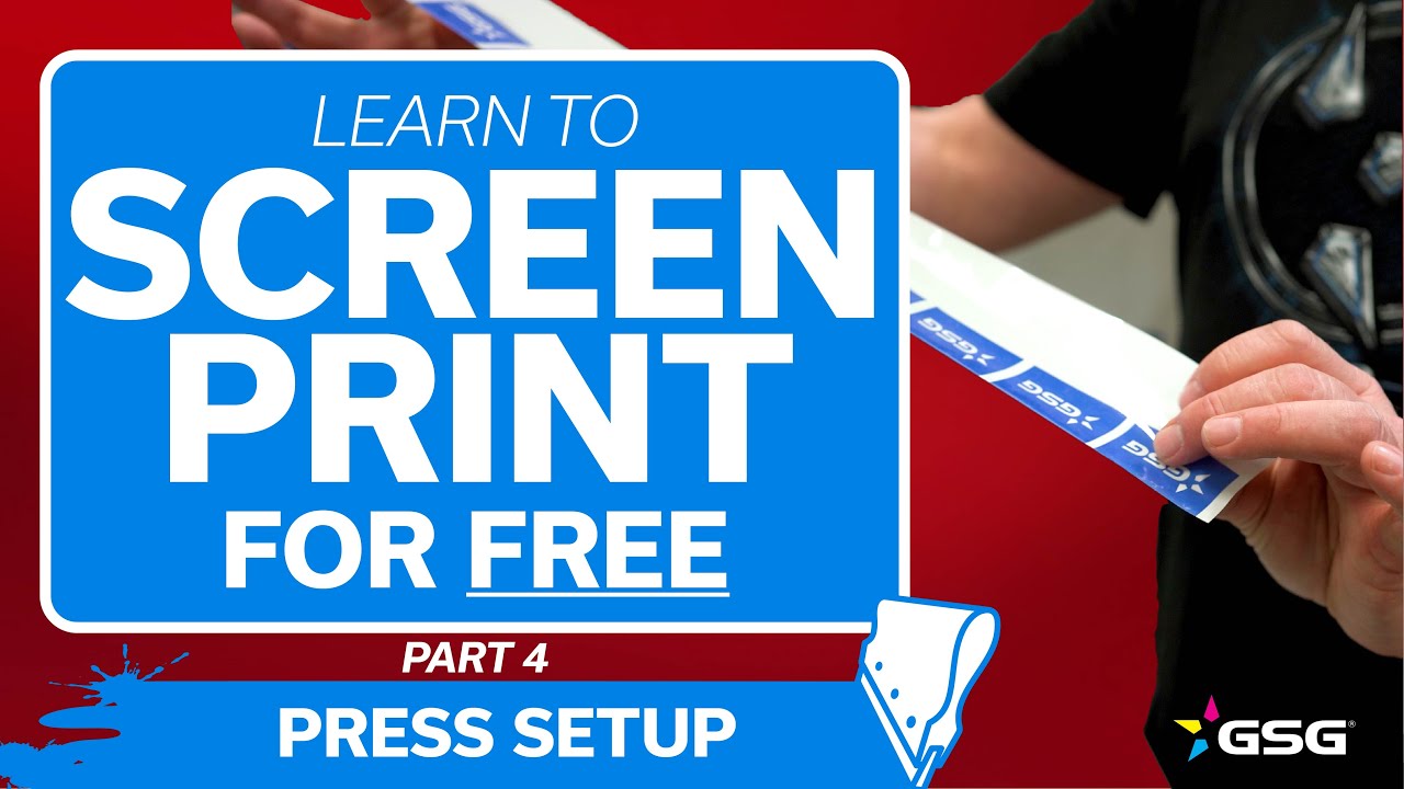 Learn to Screen Print For Free | Part 4 Press Setup | GSGU - YouTube