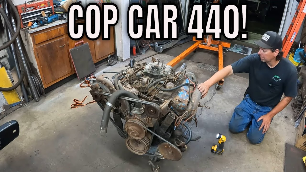 Attending a car show and finding a cheap cop car 440 big block engine ...