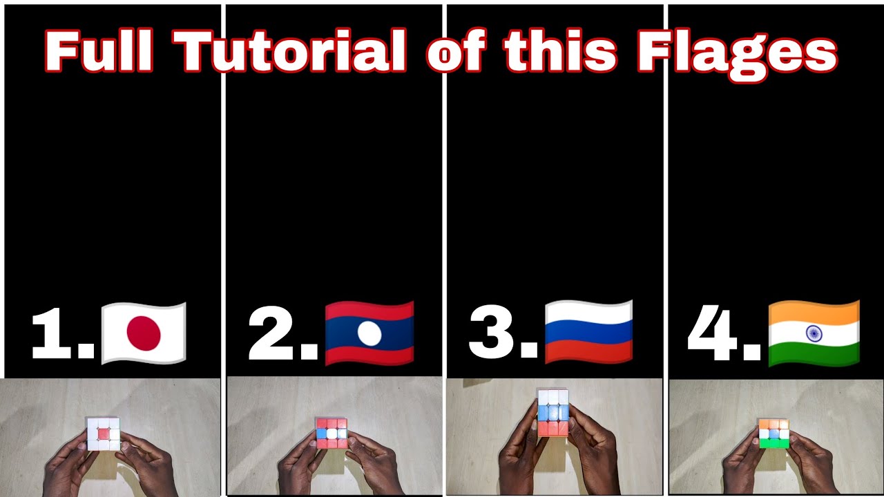 "Make Any Country Flag on a 3x3 Rubik's Cube! 🌍🟥🟦" like and subscribe # ...