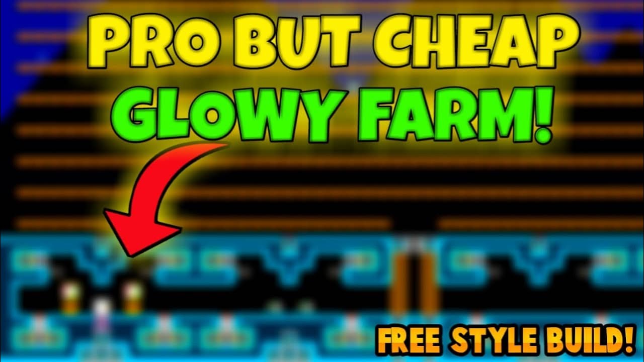 BUILDING PRO BUT CHEAP GLOWY FARM IN GROWTOPIA - YouTube