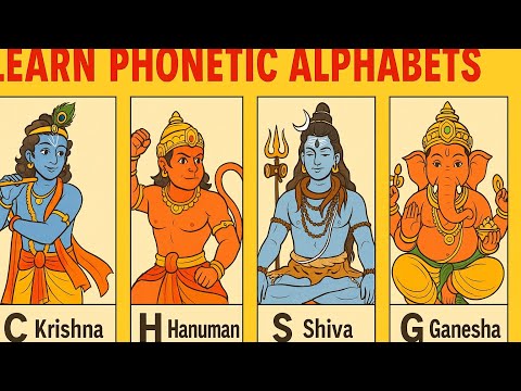 Learn A-Z| Learn Phonetics through Hindu Culture 🕉️ #alphabet #phonetics