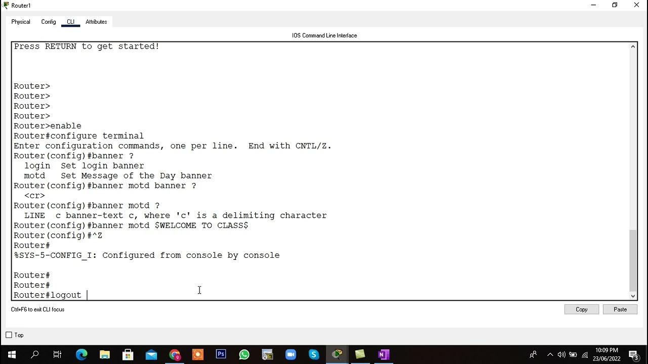 Configuring MOTD Banner on Cisco Router - YouTube