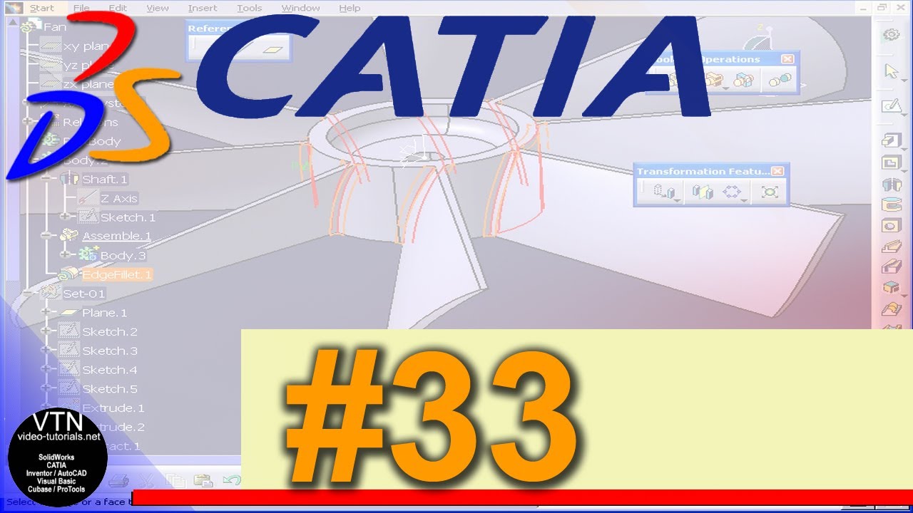 01-33 CATIA v5 TUTORIAL: ( Pocket ) - YouTube