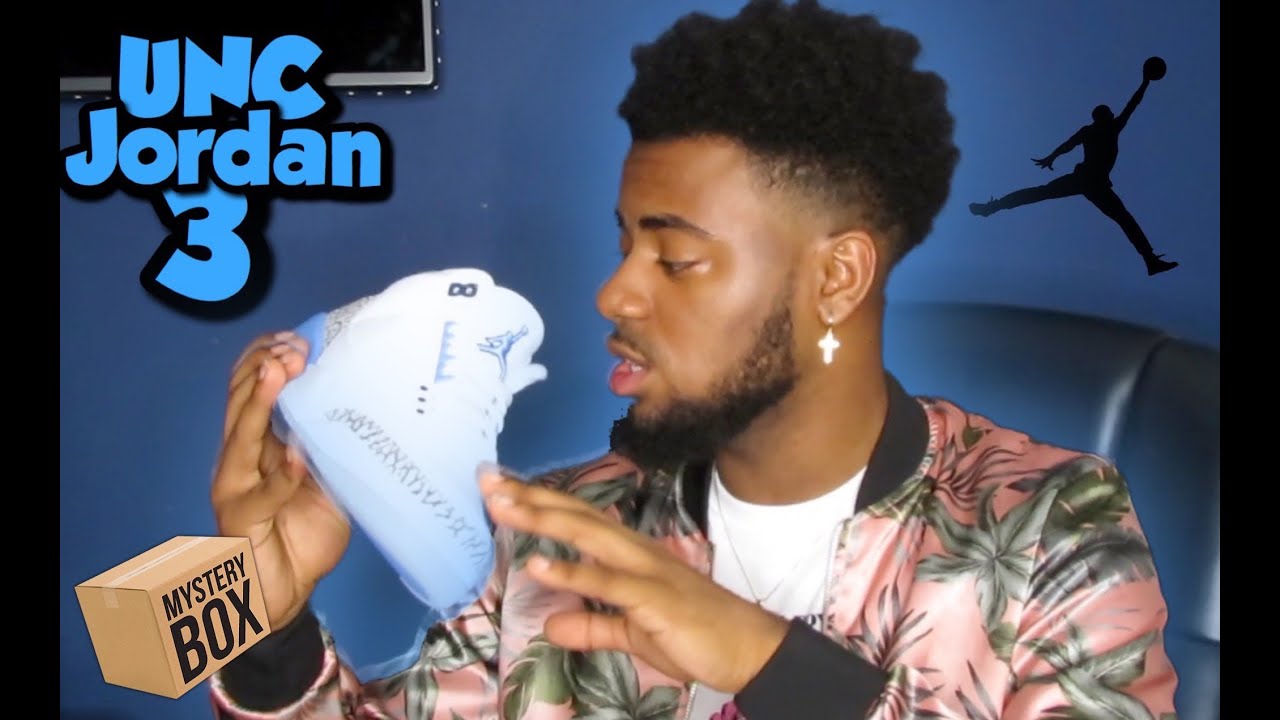 UNC Jordan 3 Review + SUPREMExBAPE Mystery Box !!! - YouTube