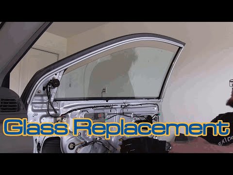 Replacing SMASHED Glass Window on a 2005 Toyota Corolla! - YouTube