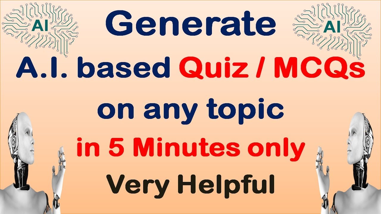 Generate AI based Quiz / MCQs on any topic in 5 Minutes only | Very ...