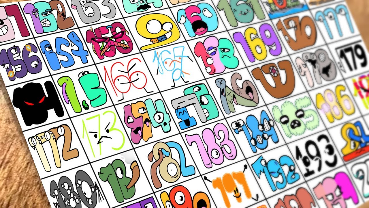 Drawing Number Lore 151-200 / How to draw Number Lore - YouTube