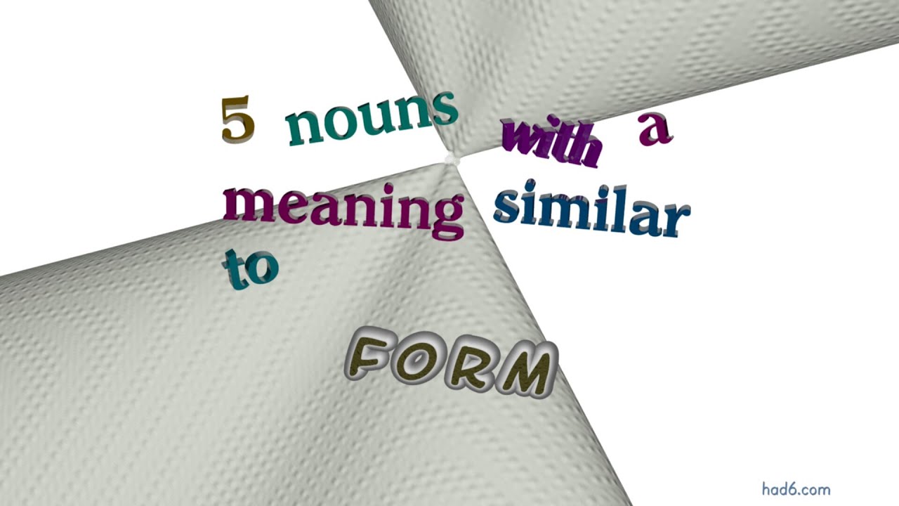 form - 8 nouns which are synonyms of form (sentence examples) - YouTube