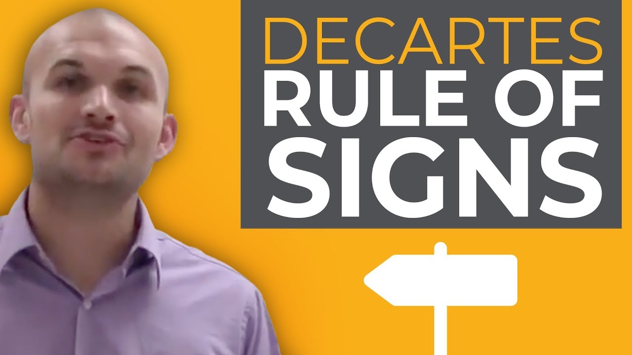 What does Descartes rule of signs tell us - YouTube