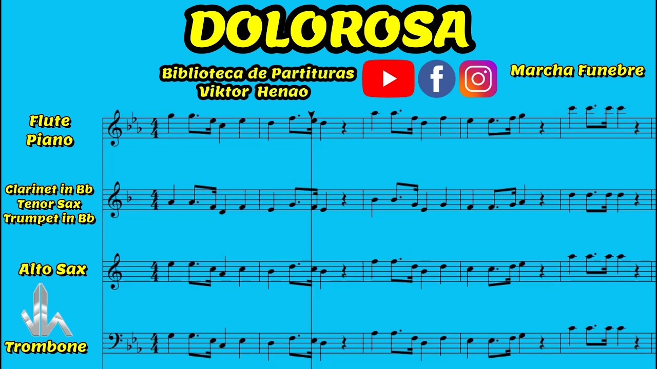 🎼DOLOROSA (Partitura) Semana Santa / Marcha Fúnebre - YouTube