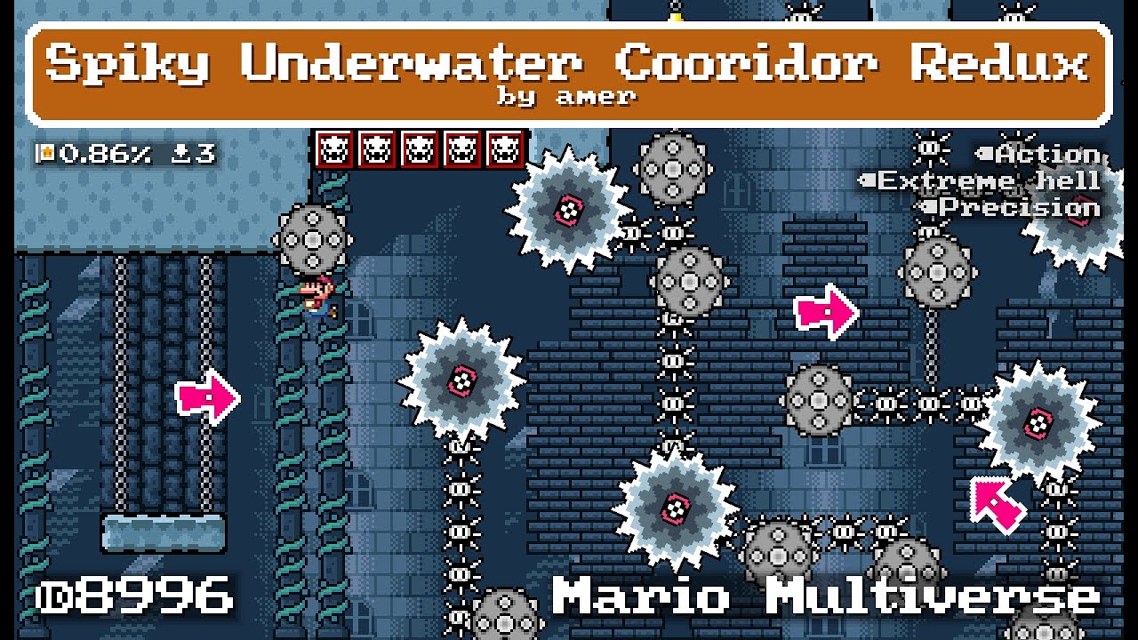 Mario Multiverse Level Showcase: Spiky Underwater Cooridor Redux by ...