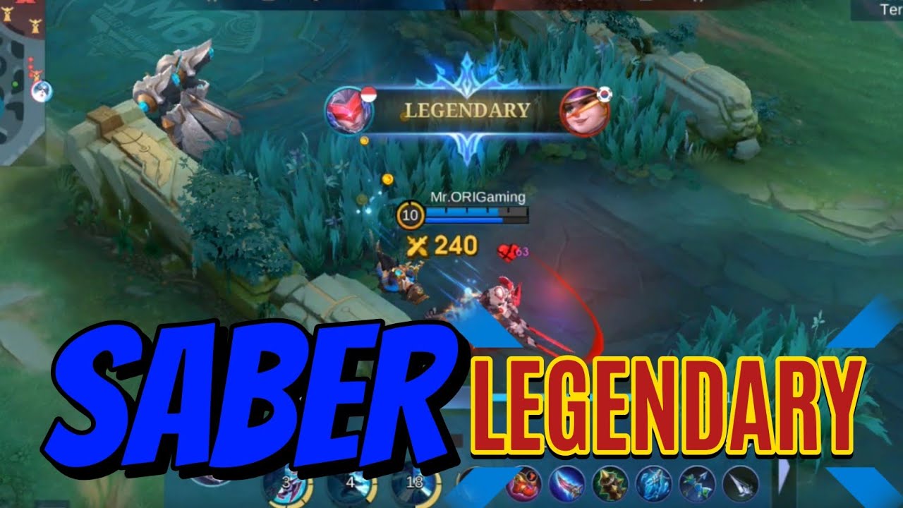 SABER LEGENDARY DI SOLO RANK GAME MOBILE LEGENDS - YouTube