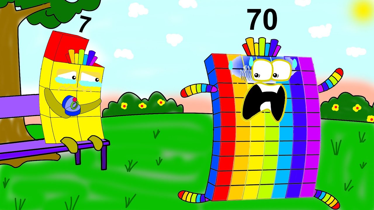 Oh No ! Why did Numberblocks 70 rainbow run away? | Fanmade coloring ...