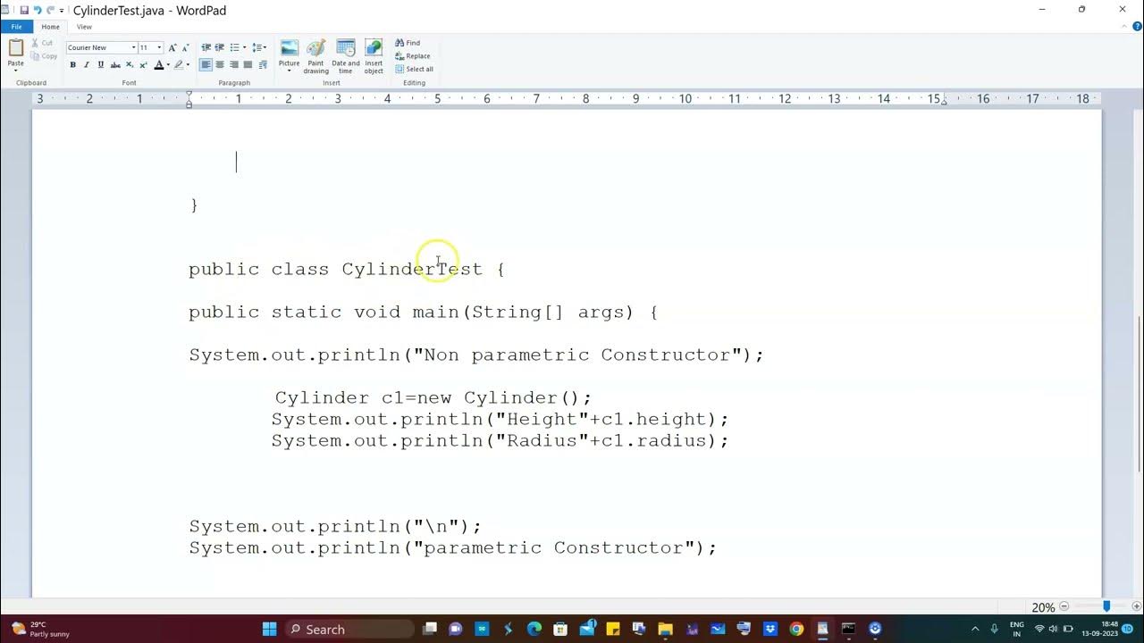 Constructor in JAVA- code - YouTube