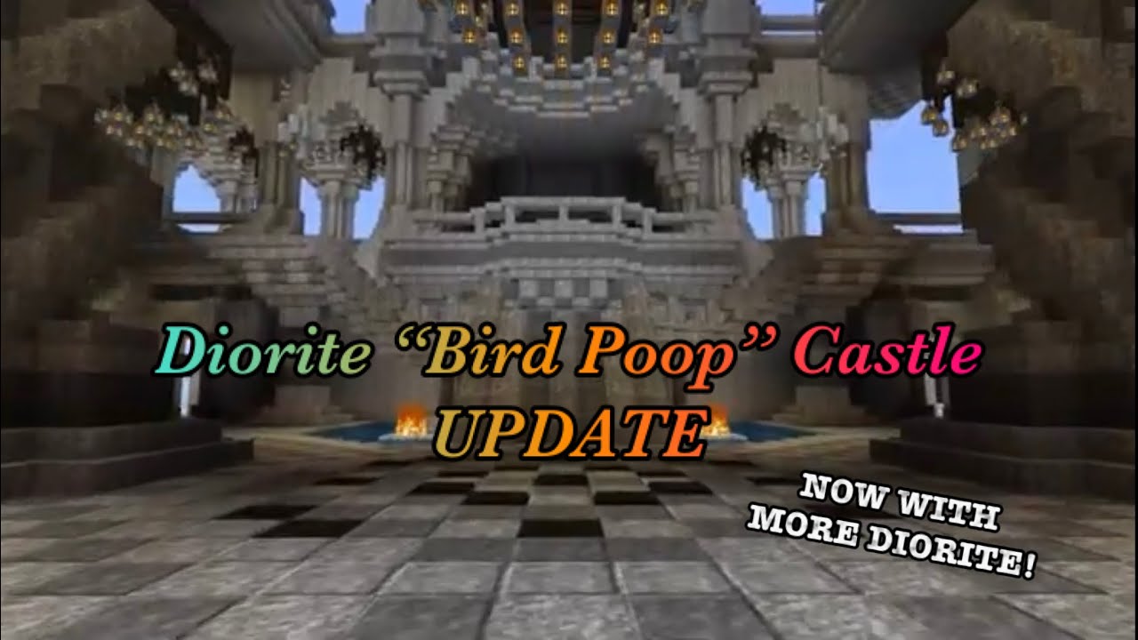 Diorite "Bird Poop" Castle Progress - YouTube