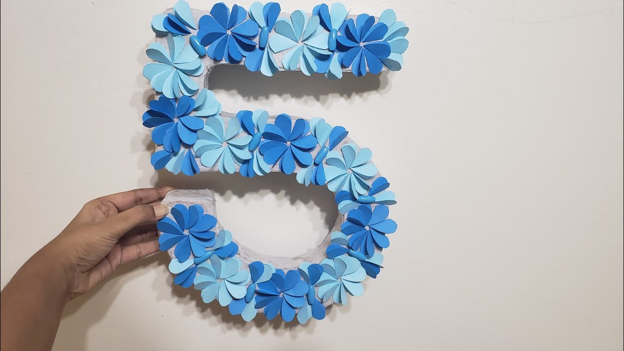 #3Dnumber5 #diycardboardnumbers /how to make diy 3Dnumbers using ...