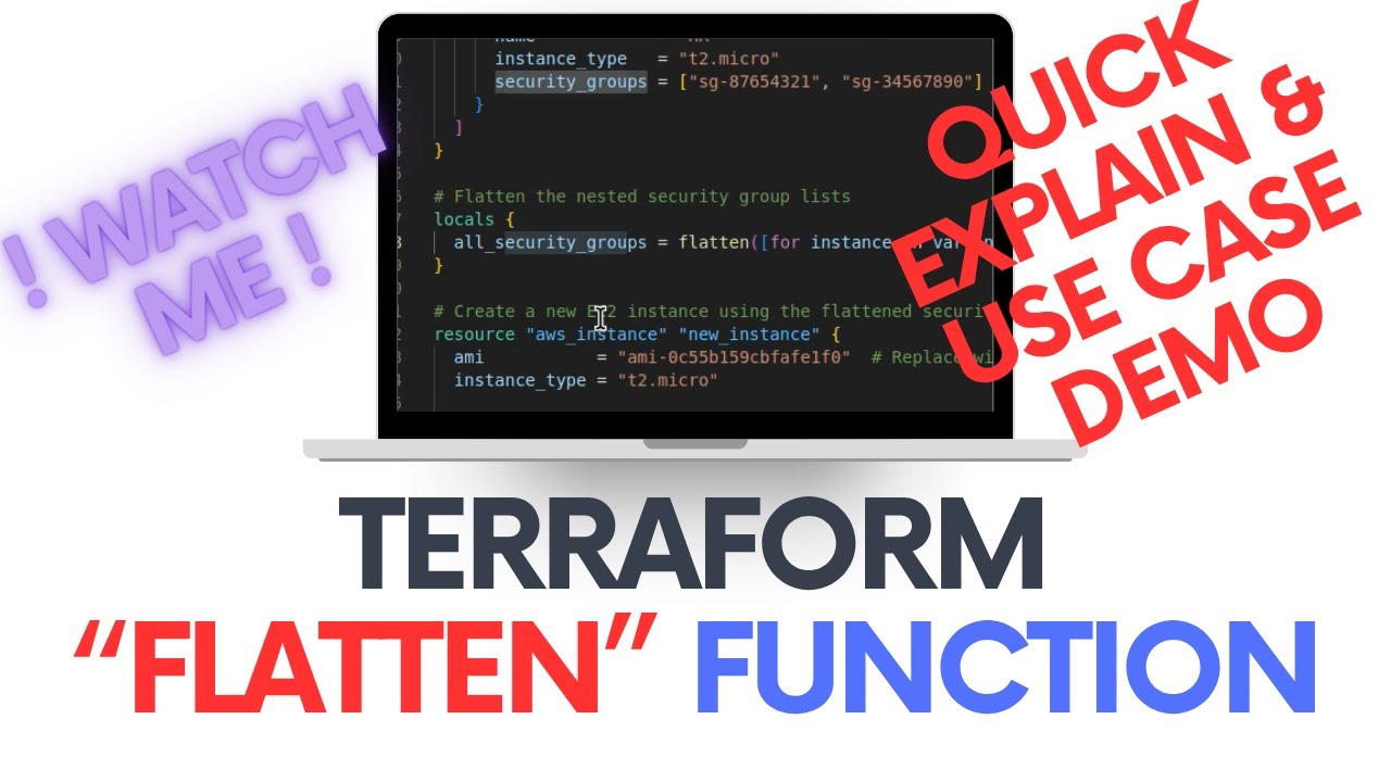 Terraform FLATTEN Function - WHEN & HOW TO USE - QUICK DEMO/CODE ...