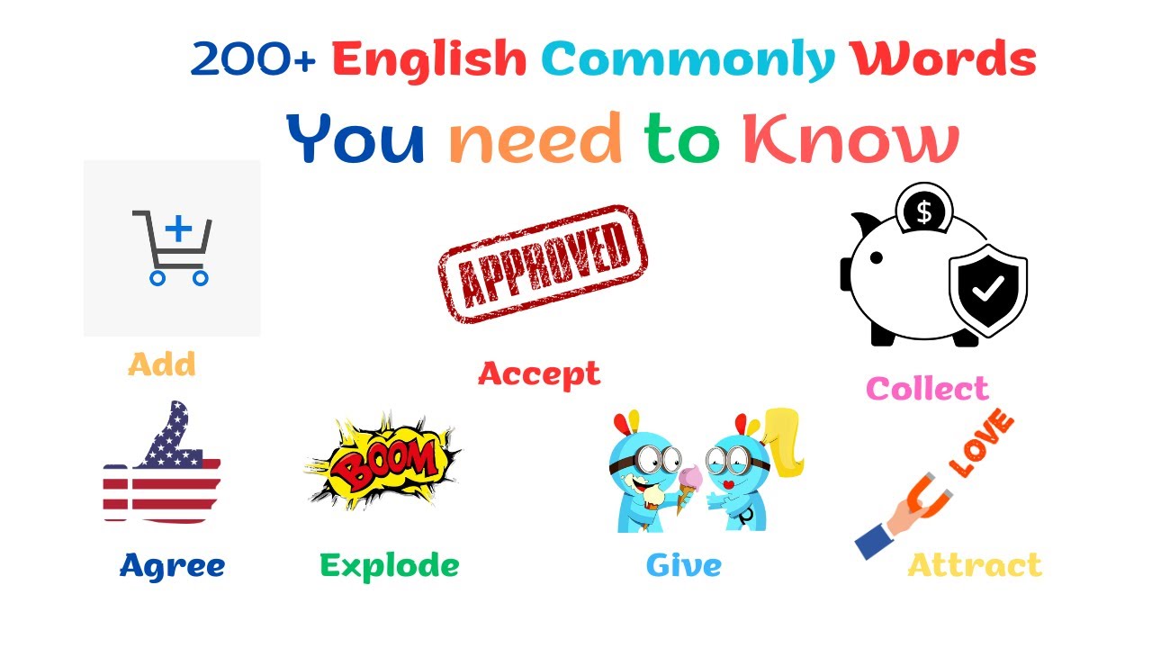 Top 200 Easy Common English Words You need to know | Daily English ...