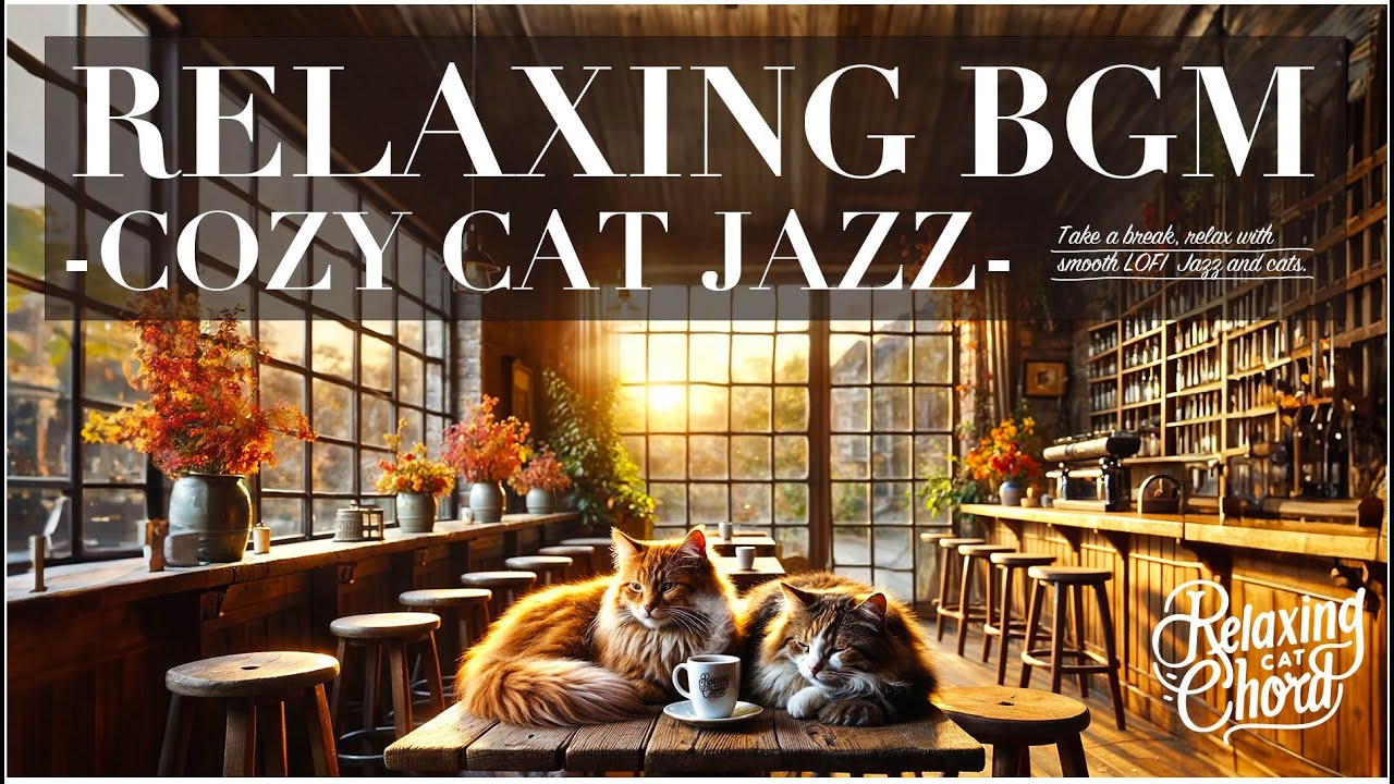 Cozy Cat Jazz - Relaxing LOFI Jazz in a Cat Cafe Vibe | くつろぎ猫ジャズ - カフェ ...
