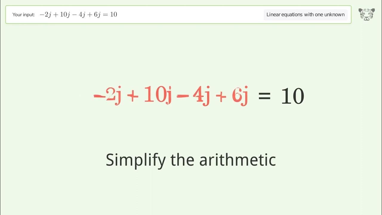 Linear Equation With One Unknown Solve 2j 10j 4j 6j 10 Step by step linear-equation-with-one-unknown-solve-2j-10j-4j-6j-10-step-by-step