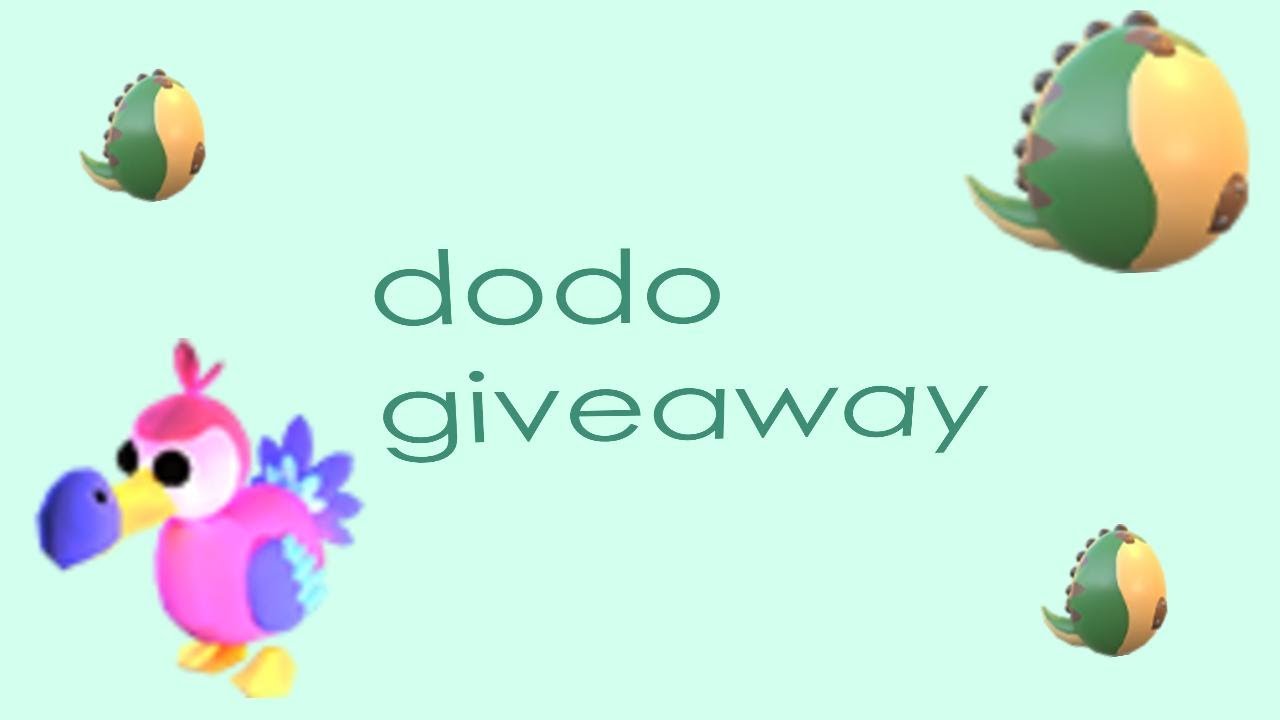 Adopt me DODO giveaway - YouTube