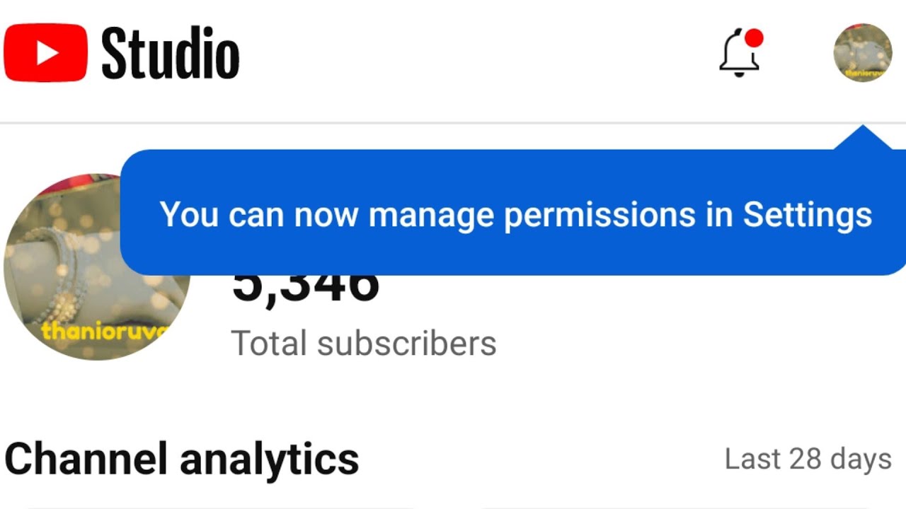 Youtube Permissions now available in YT studio app || Manage and Invite Google accounts @thaniyt ...