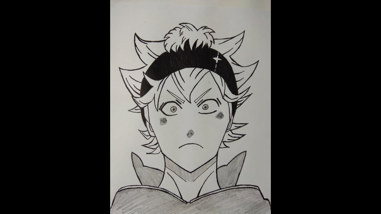 How to draw Asta from black clover ( cara menggambar Asta - YouTube