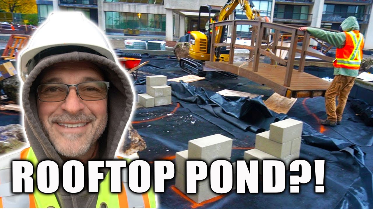 Cool Rooftop Garden with Waterfall - YouTube