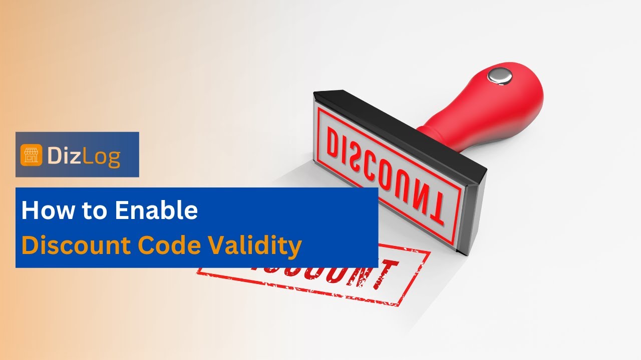 How to Enable Discount Code Validity - YouTube