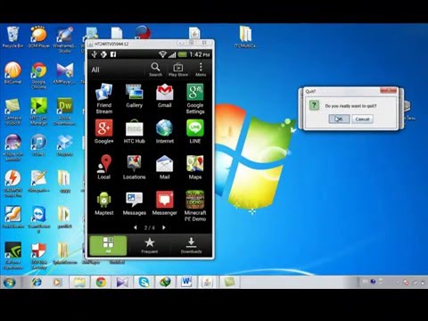 สอนการใช้งาน Droid@Screen ของโทรศัพท์ให้มาแสดงในหน้าจอคอม - YouTube