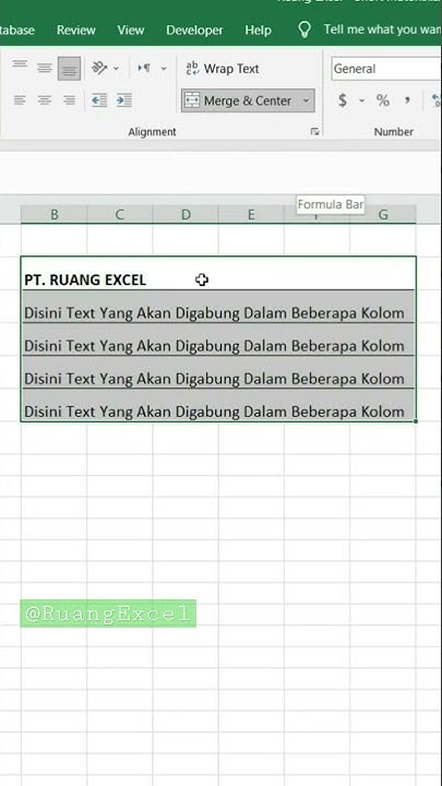 Cara Muda Menggabungkan Cell Dengan Merge Across Shorts Excel Belajarexcel Merge Cell 
