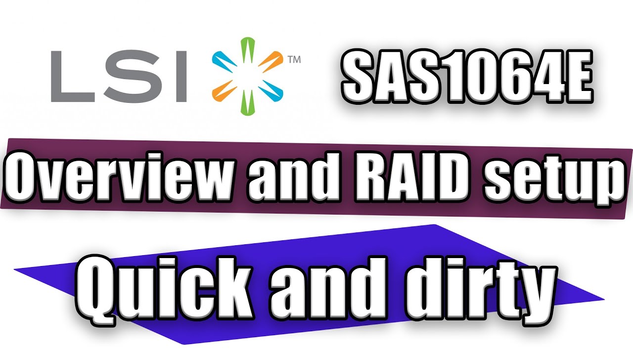Overview and RAID setup - LSI SAS SAS1064E - YouTube