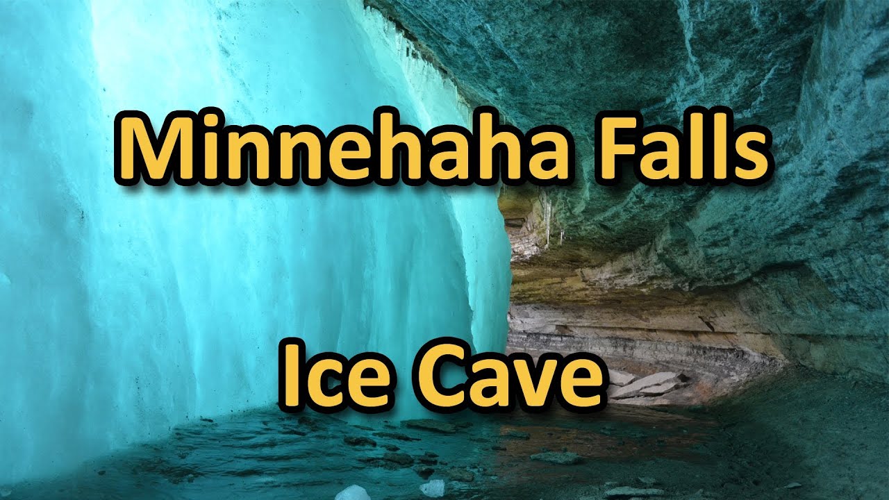 Minnehaha Falls Ice Cave in Winter - Minneapolis Frozen Waterfall - YouTube