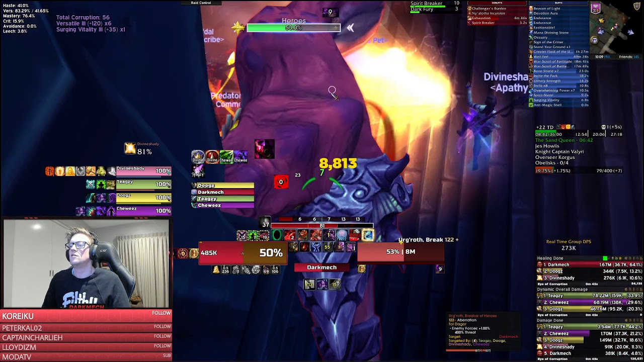 Blood DK +22 Tol Dagor - Tyrannical, Explosive, Raging, Awakened - YouTube