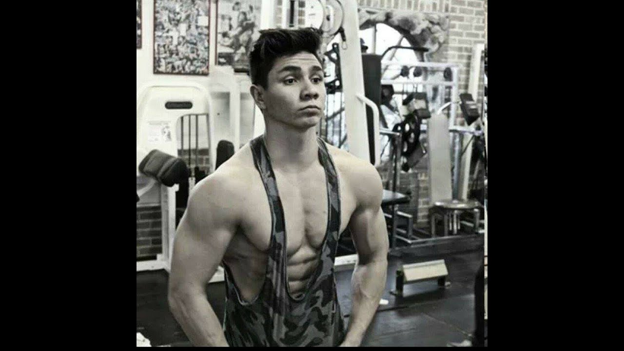 17 years old teen bodybuilder Armin Mahr upper body workout - YouTube