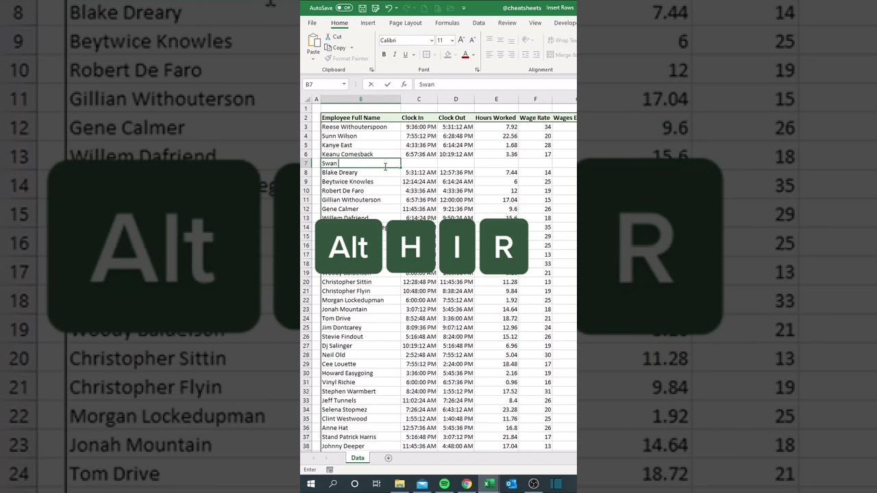 Insert New Row Short Cut In Excel shorts YouTube Insert New Row Short Cut In Excel shorts YouTube