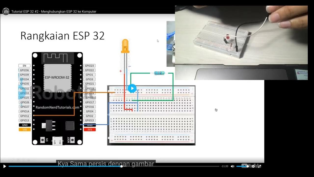 Video Praktikum Menyambungkan ESP 32 ke Komputer - II2260 Internet of Things - YouTube