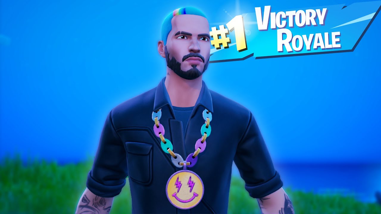 J BALVIN SKIN GAMEPLAY / Solo Victory Royale + HANDCAM (Fortnite No ...