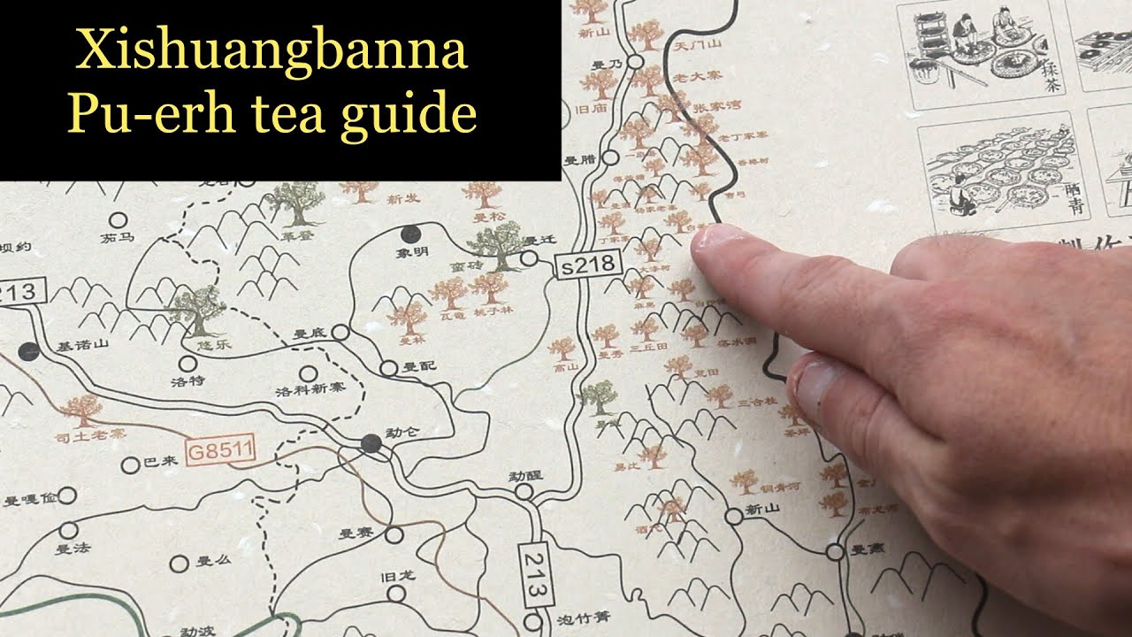 The Pu-erh tea mountains of Xishuangbanna: map overview - YouTube