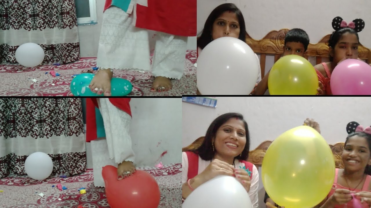 Balloon bursting challange// balloon bursting with ankle// requested ...