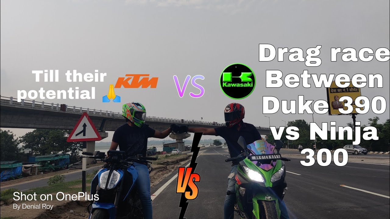 Ninja 300 Bs4 vs Duke 390 Bs4 |Drag race | 2021 | Top end test ...
