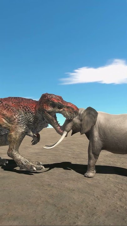 Roaring Showdown Trex vs Elephant The Fight for Supremacy - YouTube