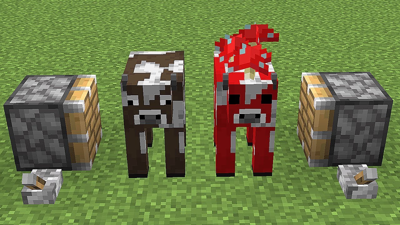 cow + mooshroom = ??? - YouTube