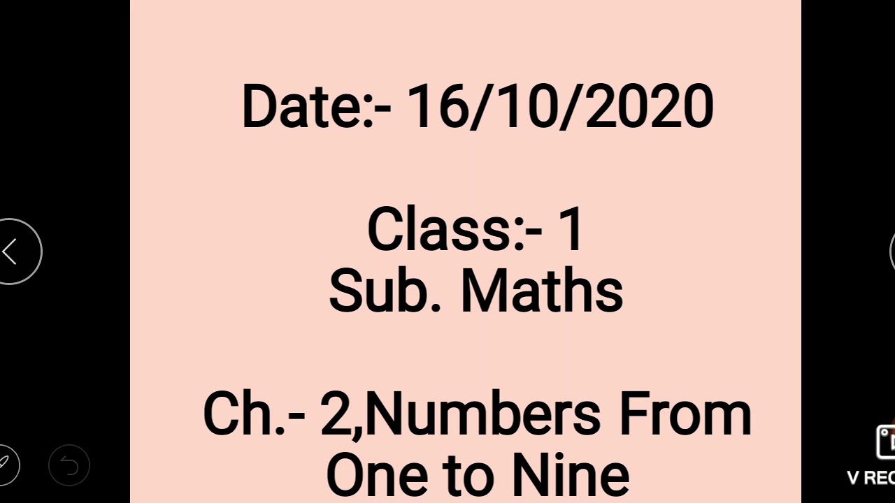 Class 1 Sub Maths Ch 2 Numbers From One To Nine YouTube class-1-sub-maths-ch-2-numbers-from-one-to-nine-youtube