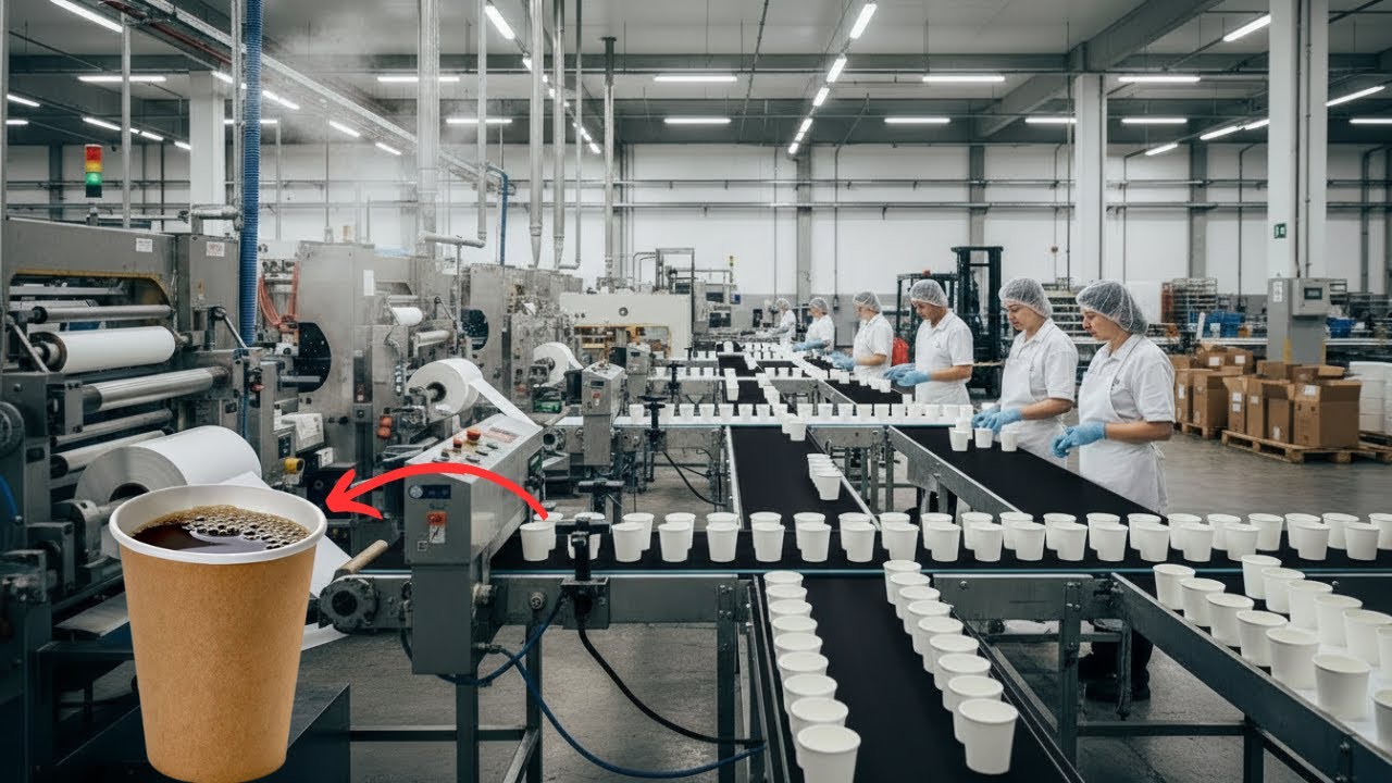 Paper Cup Manufacturing Process | How Disposable Paper Cups Are Made ...