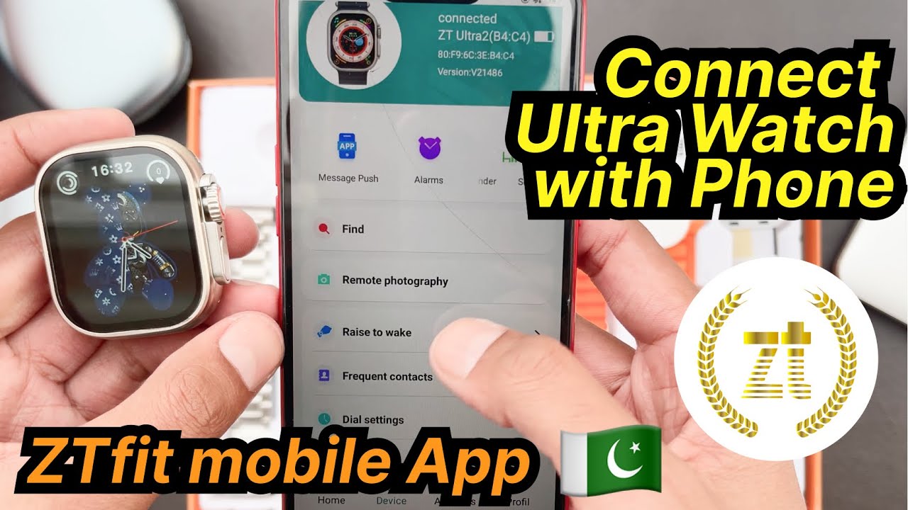 Connect Y20 Ultra Smart Watch to Mobile Phone | ZTFit App - YouTube
