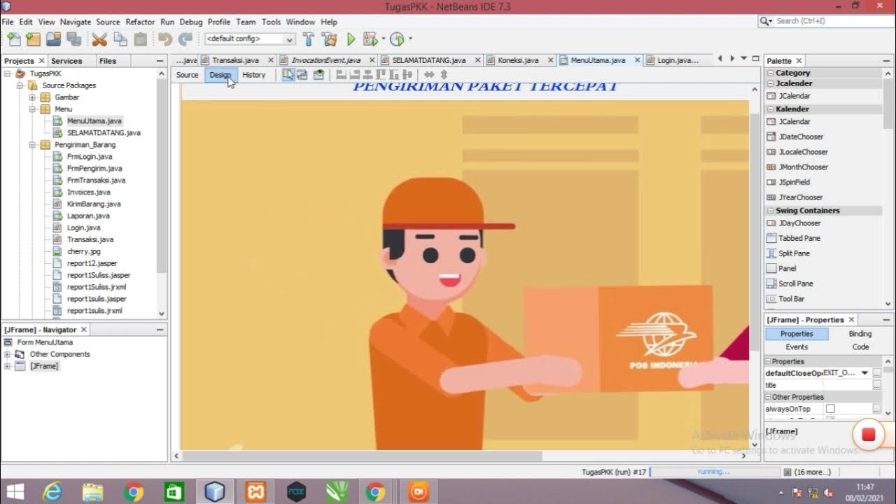 PROJEK MEMBUAT APLIKASI PENGIRIMAN PAKET | MENGGUNAKAN JAVA NETBEANS ...