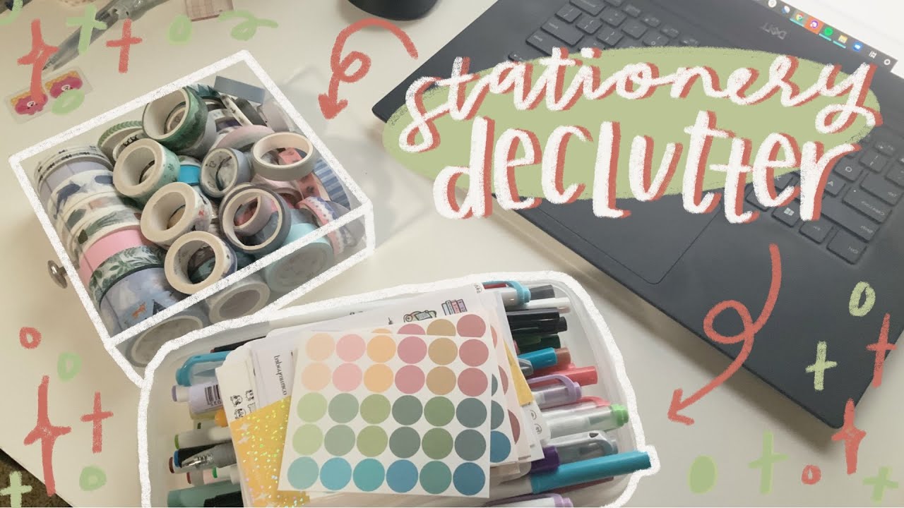 HUGE stationery DECLUTTER for the new year! - YouTube